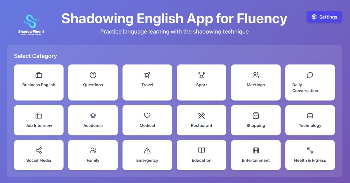 Shadowing English | Speaking Practice | Shadow Fluent